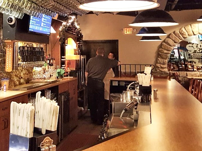 Behind every great brewpub is a bar area where magic happens&mdash;stone arches framing bottles like artwork in a museum dedicated to good times.