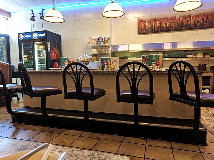 The welcoming bar area where locals gather to share stories over great food.