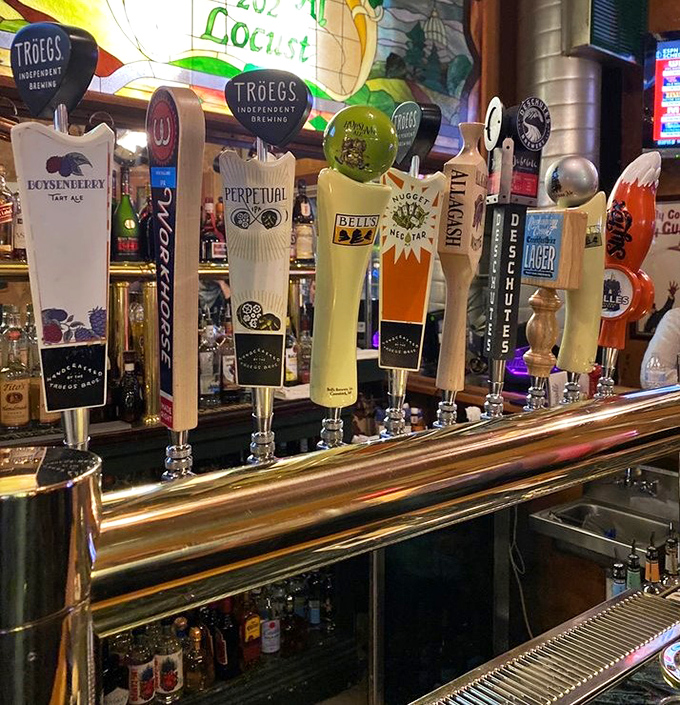 The tap lineup reads like a liquid United Nations &ndash; local Pennsylvania brews standing proudly alongside Irish classics, all waiting their turn to fill your glass.