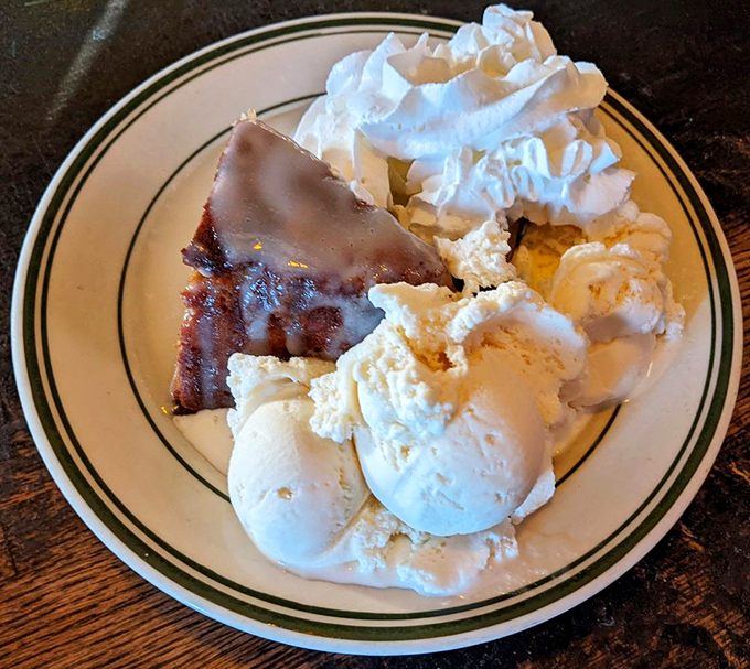 Bread pudding and vanilla ice cream&mdash;a dessert marriage made in comfort food heaven. The warm-cold contrast creates a symphony of textures worth saving room for.