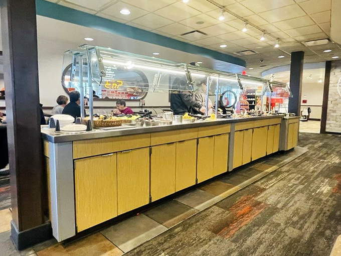 The breakfast buffet in all its glory&mdash;where morning dreams come true and diet plans go to die, gloriously and without regret.