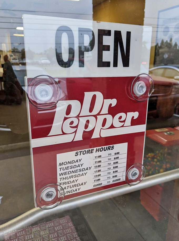 The hours posted clearly &ndash; crucial information for planning your burger pilgrimage. Mark your calendars accordingly!