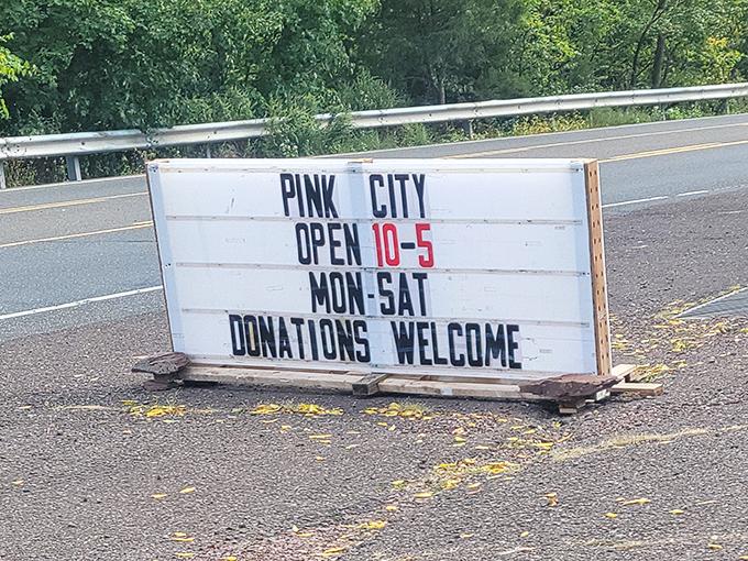 Simple hours, big impact. This unassuming sign represents the gateway to one of Pennsylvania's most rewarding shopping adventures, open Monday through Saturday.