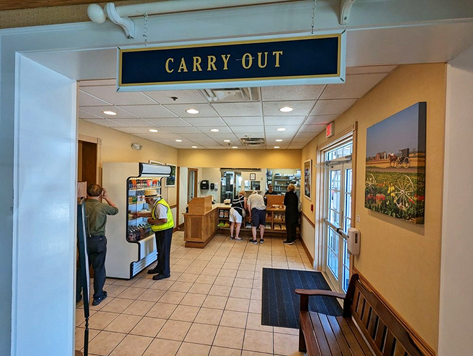 The carry-out area: where hope lives for those who want tomorrow's lunch to be as good as today's dinner.
