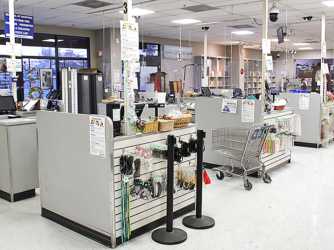 Command central where treasures are tallied and bargains become official. The final exciting moment of the thrifting adventure!