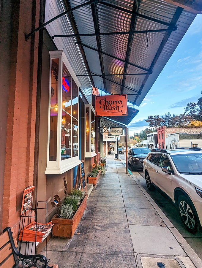 Churro Rush brings unexpected sweetness to historic Jacksonville, proving that even gold rush towns appreciate the simple pleasure of fried dough and sugar.
