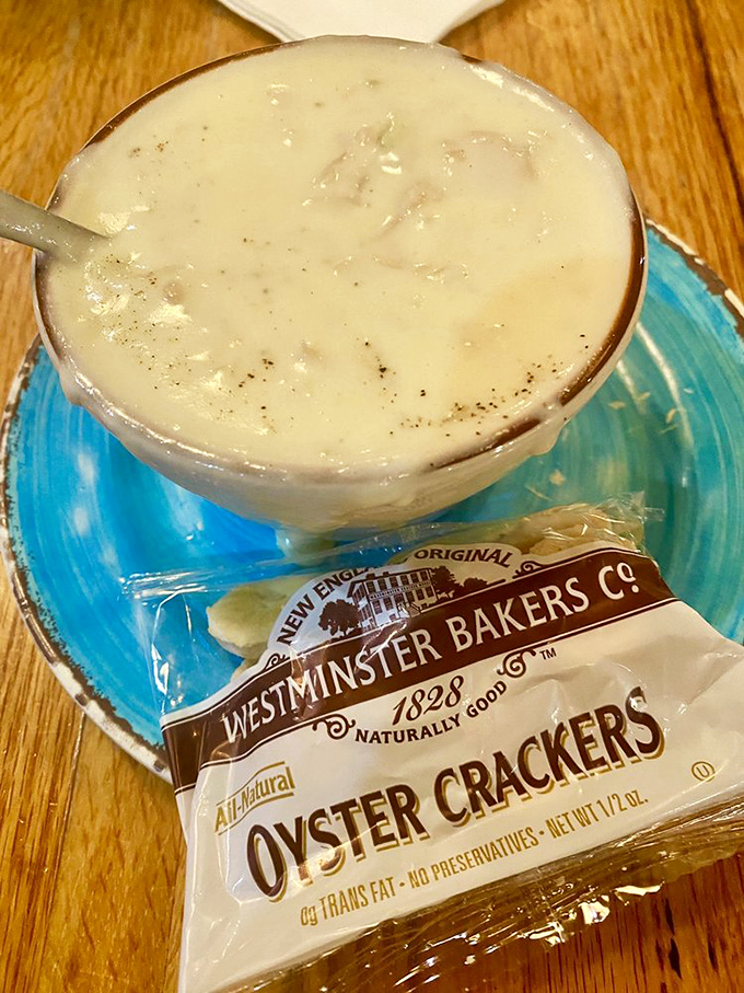 Clam chowder so authentic it should come with its own Boston accent. Those oyster crackers aren't garnish&mdash;they're essential supporting actors.