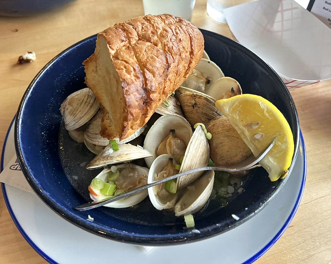 A bowl of steamed clams that captures the essence of coastal dining&mdash;simple, honest food that tastes like the sea itself.