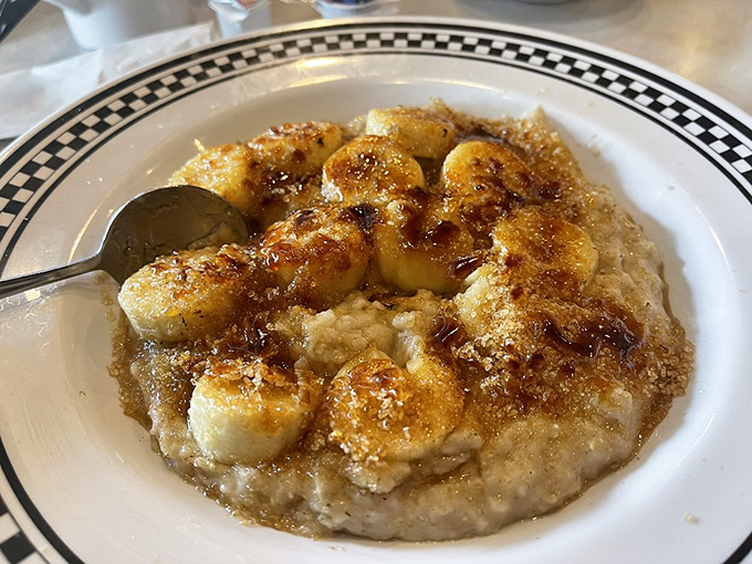 Bananas Foster meets oatmeal in a breakfast mashup that would make Elvis himself return for seconds.