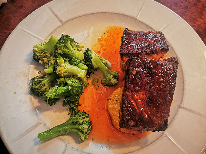 This salmon isn't just cooked; it's transformed &ndash; glazed to perfection and paired with vibrant broccoli for guilt-free indulgence.