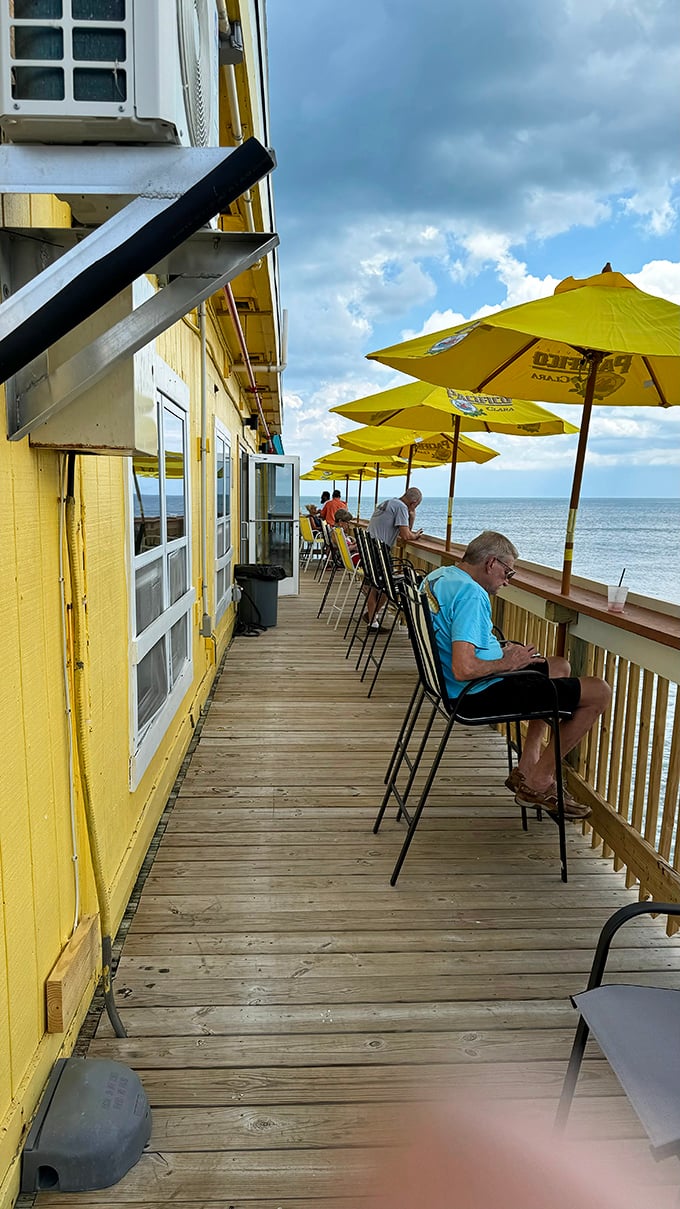 The deck where memories are made, one sunset and seafood platter at a time.