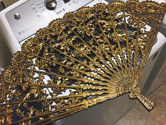 Sometimes the most unexpected treasures appear&mdash;like this ornate gold fan that probably has more stories than your favorite history podcast.