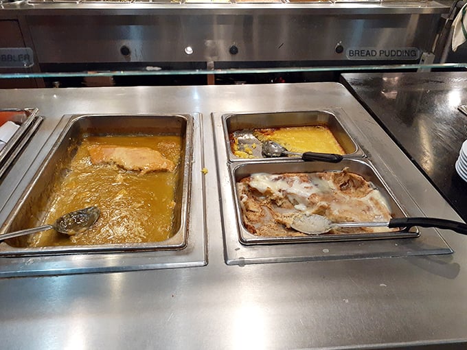 Bread pudding and other sweet comforts await – because at a proper buffet, dessert isn't the end of the meal, it's the encore.