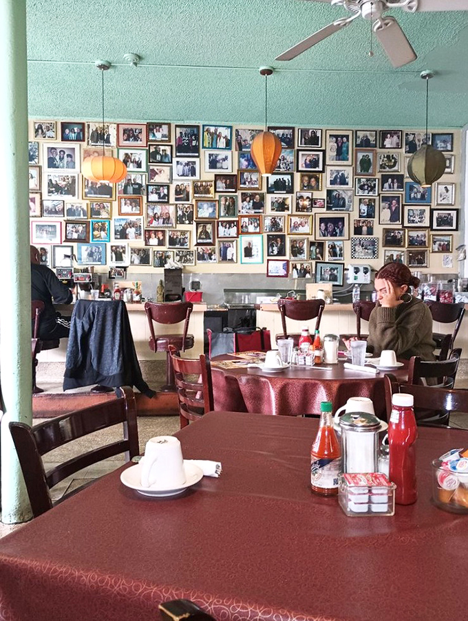 Every table tells a story, while the wall of memories behind creates the perfect backdrop for making new ones.