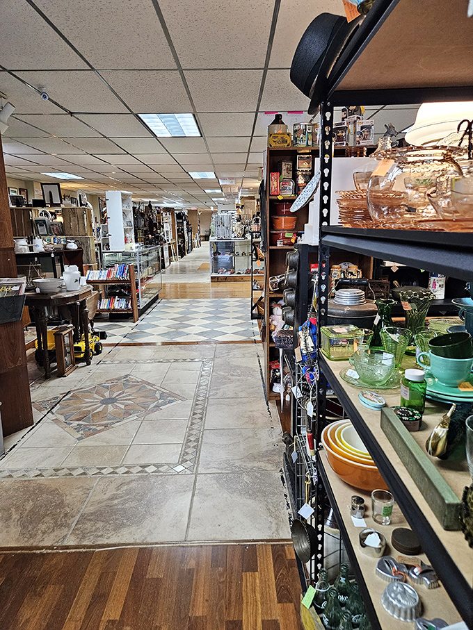 The long view reveals the mall's true scale&mdash;a cathedral of collectibles where the faithful gather to worship at the altar of "they don't make 'em like this anymore."