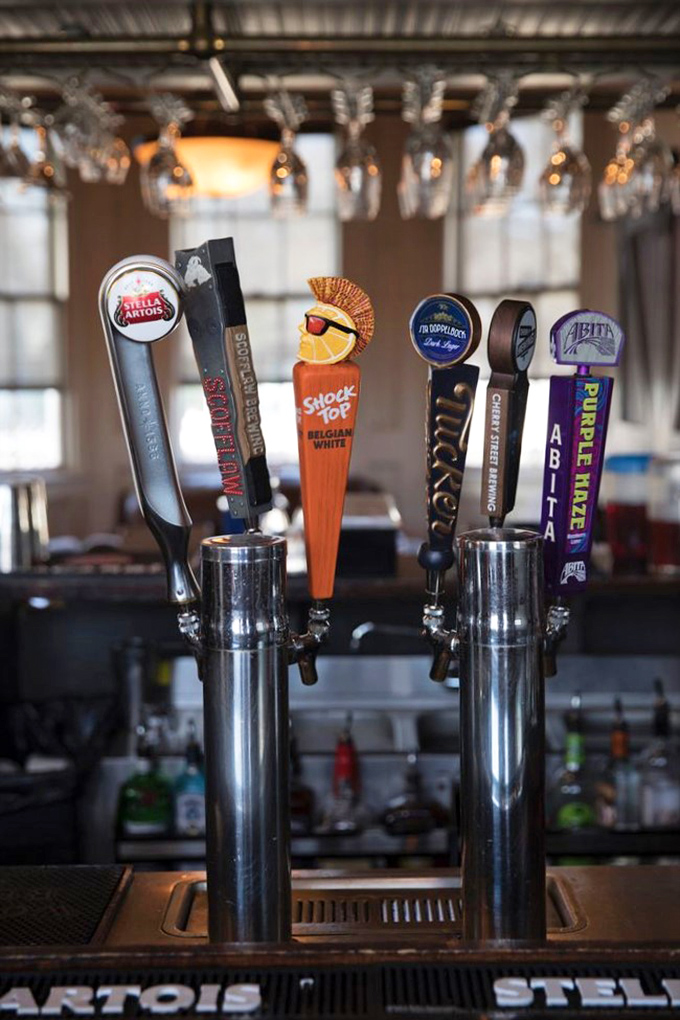 Local and craft beer selections on tap prove that beverage pairings receive the same careful attention.