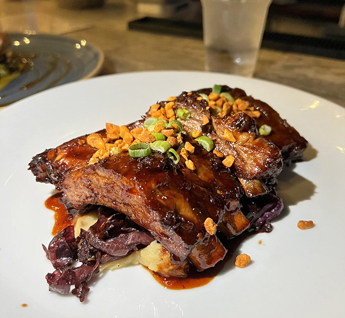 These ribs aren't just falling off the bone&mdash;they're diving off with Olympic precision into a pool of glaze that deserves its own medal.