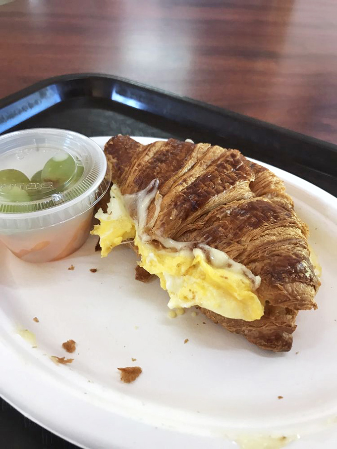 Breakfast sandwich built like a German sedan – reliable, substantial, and guaranteed to get you where you're going.