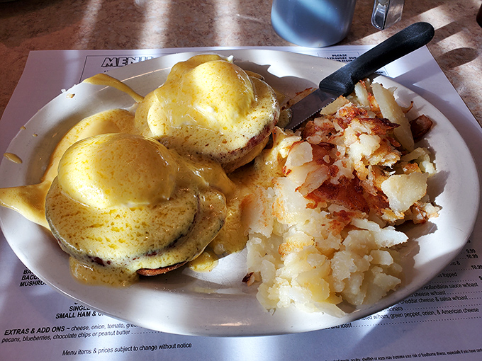 Eggs Benedict: where hollandaise sauce doesn't just cover the eggs—it embraces them like a warm Pennsylvania sunrise.