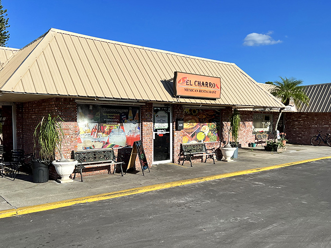 El Charro's unassuming exterior hides authentic Mexican flavors that would make your abuela nod in approval.