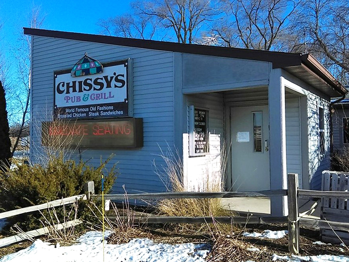 The entrance to fish fry paradise. This unassuming doorway welcomes hungry pilgrims seeking Wisconsin's ultimate comfort food experience.