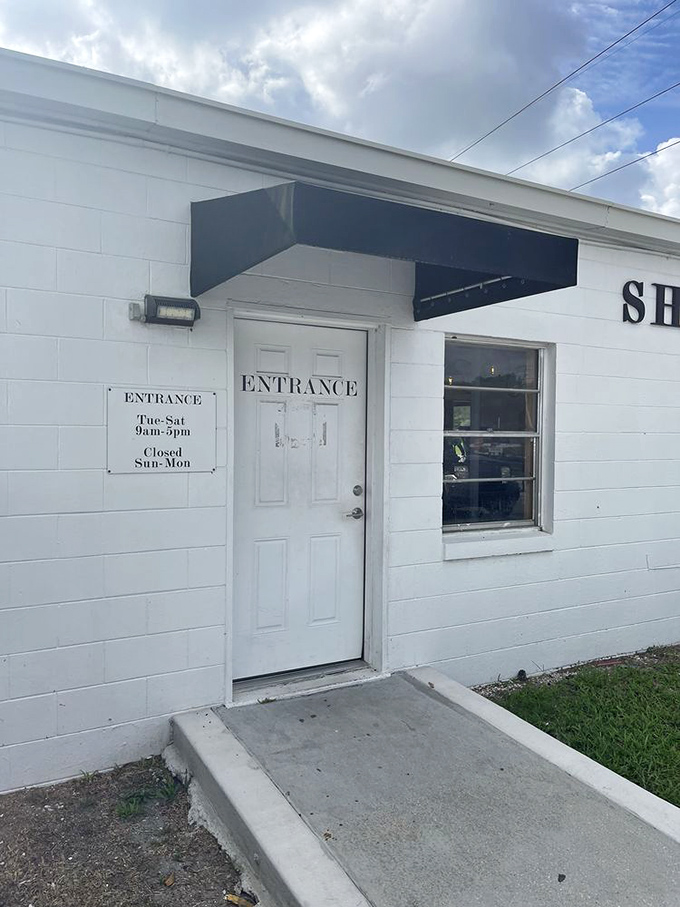 The entrance beckons with promises of air-conditioned treasure hunting&mdash;a welcome respite from Florida's famous sunshine.