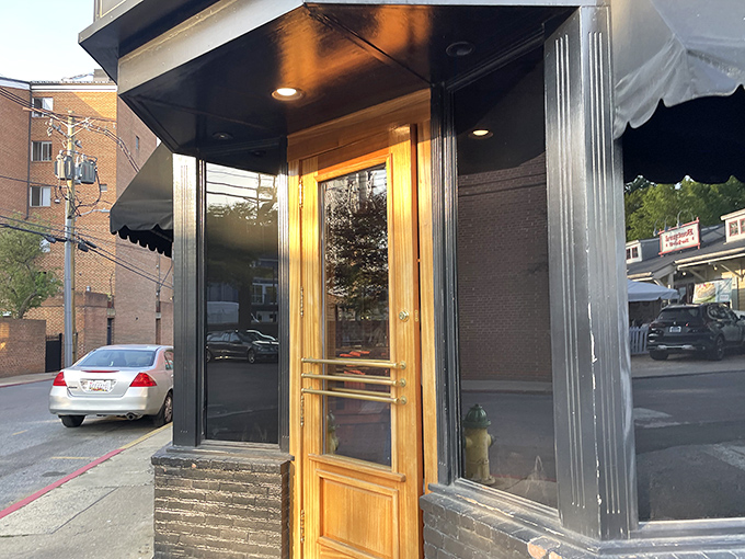 That wooden door isn't just an entrance &ndash; it's a portal between the everyday world and a realm where steak reigns supreme.