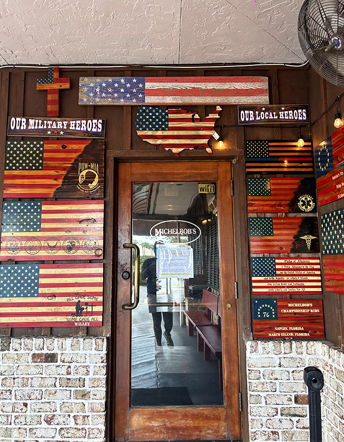 Patriotic tributes honor local heroes while you honor your appetite &ndash; a win-win situation for everyone involved.