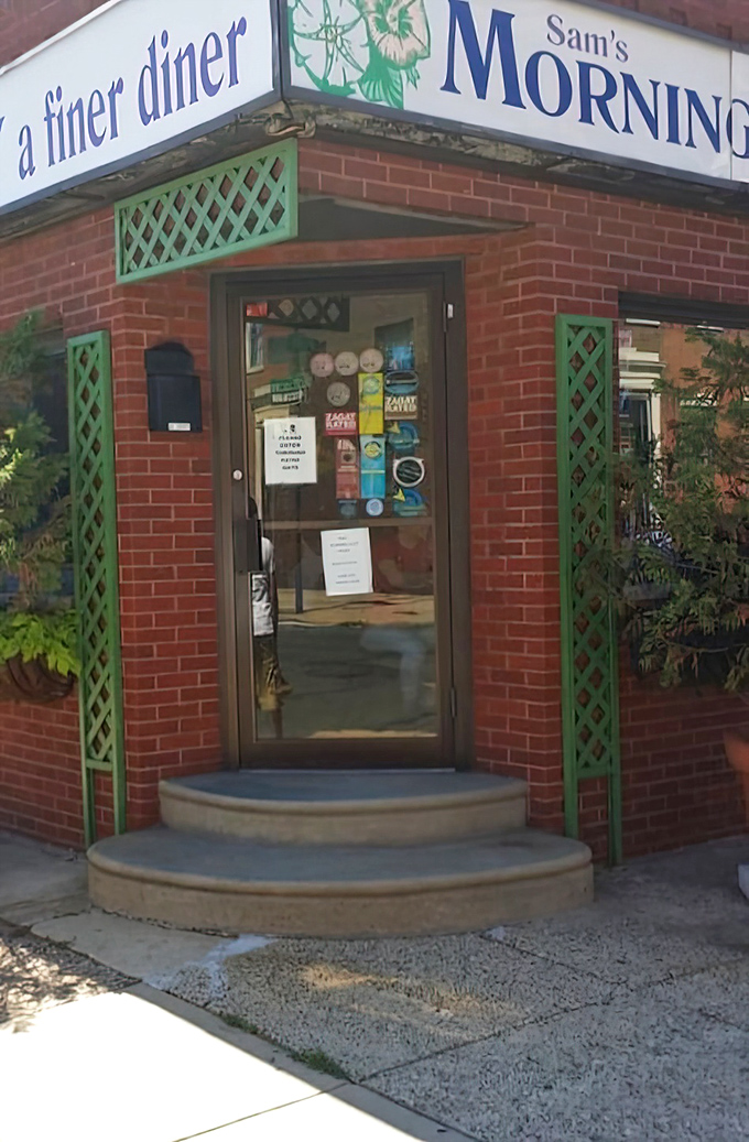 That green lattice entrance whispers "come on in" &ndash; Sam's Morning Glory knows how to make an invitation.