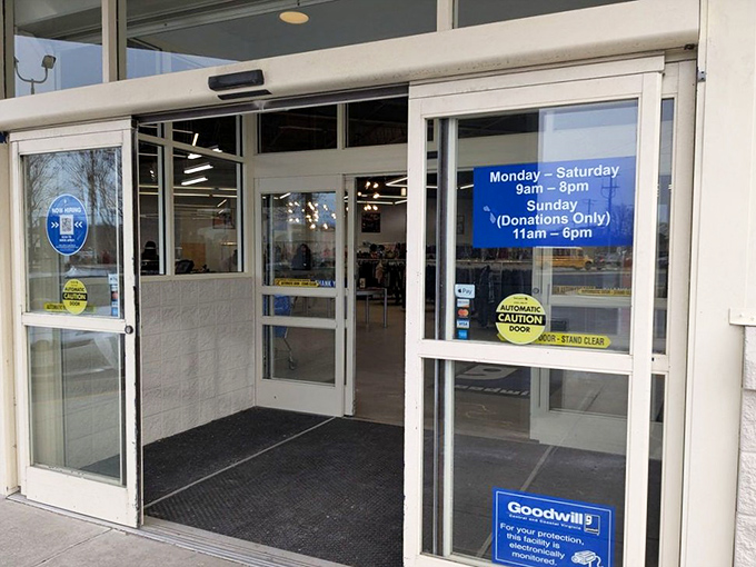 Store hours posted clearly, because knowing when the treasure hunt opens prevents early morning parking lot disappointment.