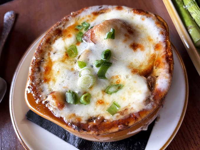 This isn't just French onion soup&mdash;it's a bubbling cauldron of cheese-capped comfort that makes you wonder why anyone eats anything else.