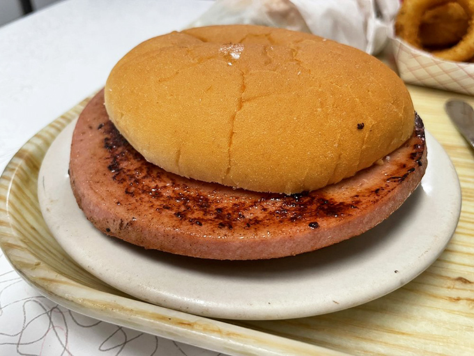 The fried bologna sandwich—childhood nostalgia upgraded for adult appetites. It's what your lunchbox sandwich dreamed of becoming when it grew up.
