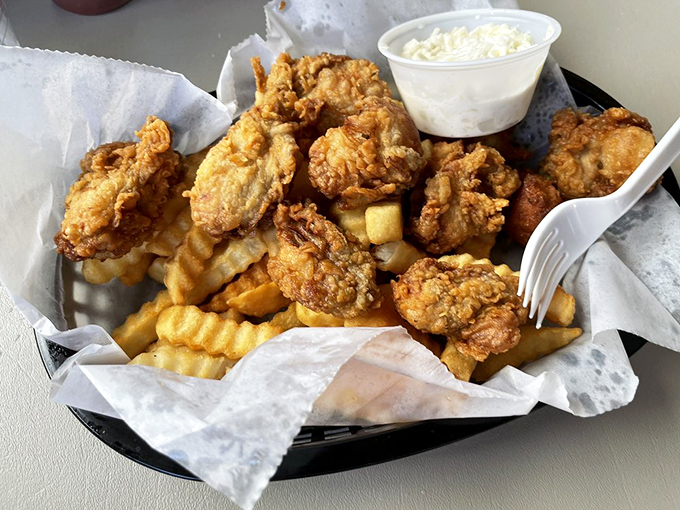 Fried oysters so plump and golden, they make you understand why people have been obsessed with them for centuries.