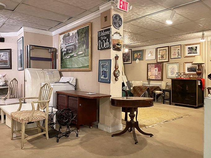 Furniture finds await their forever homes, from mid-century side tables to vintage chairs that have stories to tell about dinners past.