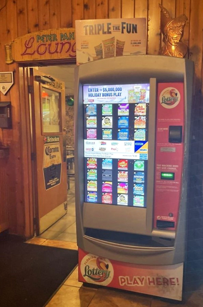 The Peter Pan Lounge and lottery machine&mdash;because sometimes adults need a little Neverland escape too. Second star to the right, straight on 'til morning.