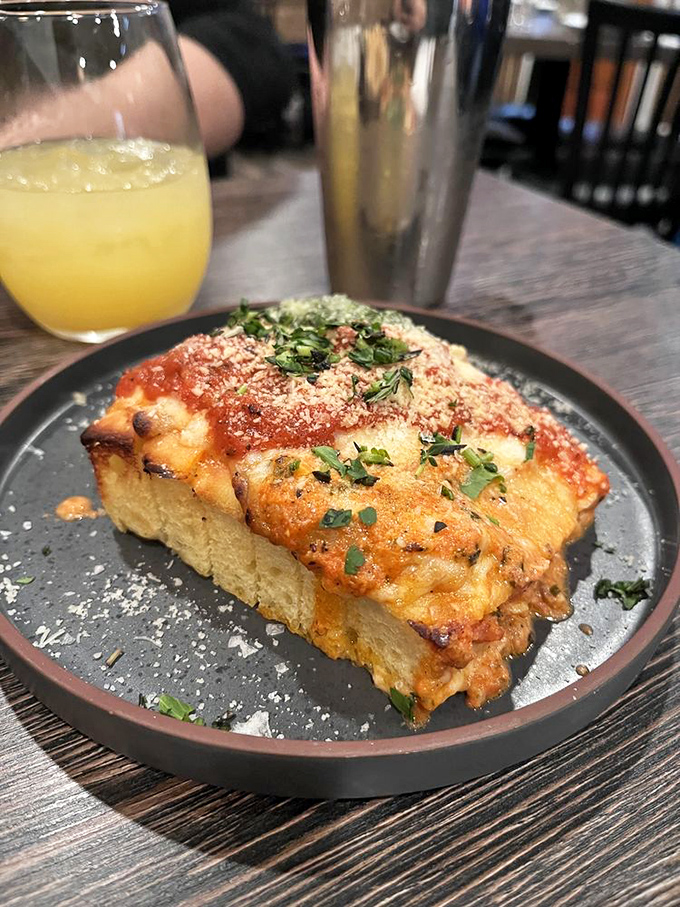 Not just garlic bread, but a revelation of crispy exterior giving way to soft, cheesy interior &ndash; carbs elevated to art form.