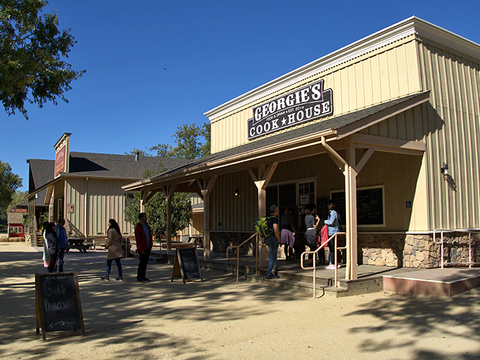 Georgie's Cookhouse serves up comfort food with a side of frontier charm. After communing with ancient trees, a hearty meal feels especially earned.