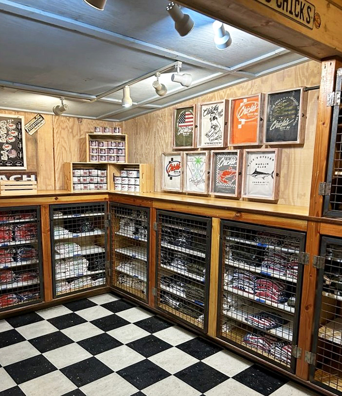 The gift shop corner proves you can take a piece of Chick's home with you, though sadly not their secret crab cake recipe.