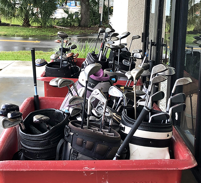 Golf club nirvana where weekend warriors and retirees alike find their next favorite driver. That pink-handled putter has personality to spare.