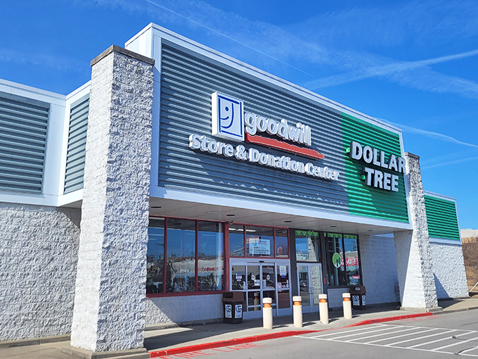 Sometimes treasure hunting happens in unexpected places, like this Goodwill where one person's castoffs become another's vintage finds and conversation pieces.