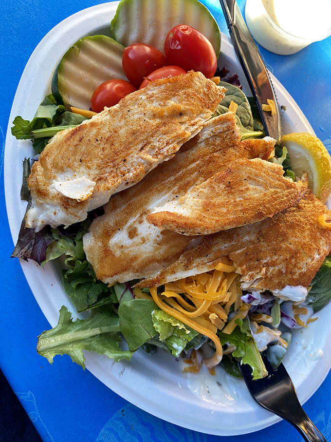 Grilled fish proving that not everything delicious needs to take a bath in the fryer&mdash;though we wouldn't judge if you went that route.