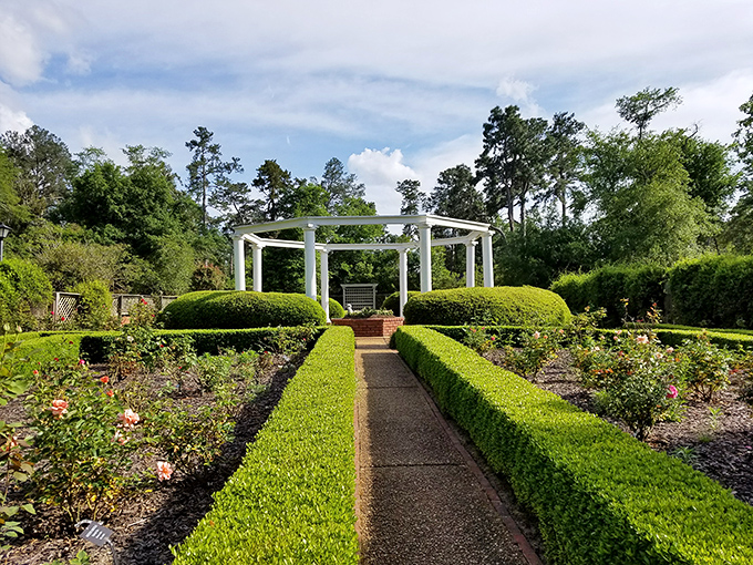 Hopelands Gardens' manicured hedges and classical columns create the perfect backdrop for contemplating life's big questions or simply enjoying a good book.