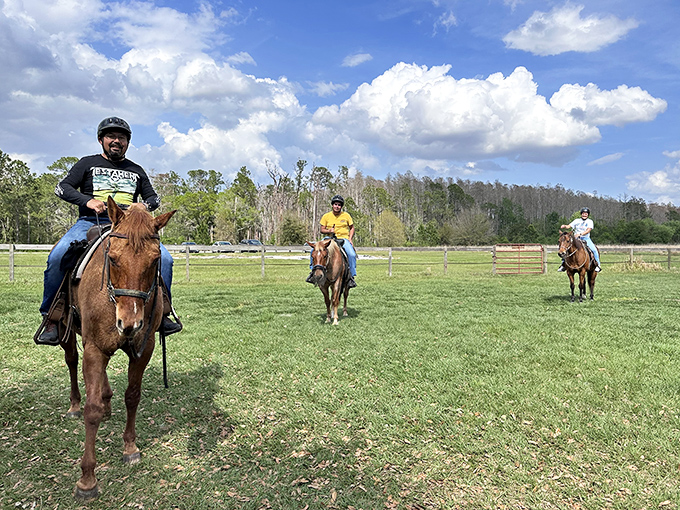 Saddle up for a different perspective. Exploring Lake Louisa's trails on horseback connects you to Florida's cowboy heritage.