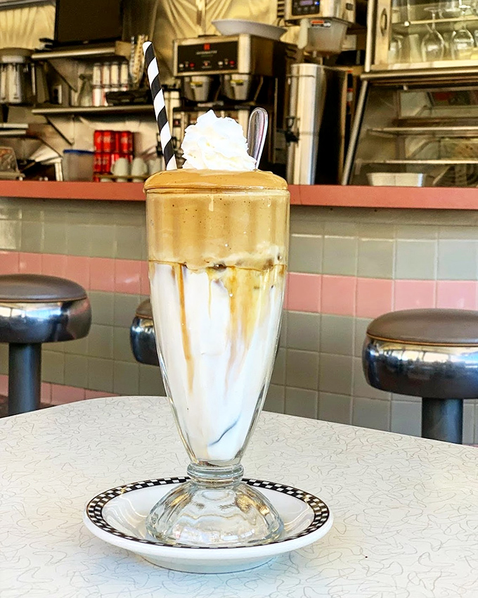 Coffee float that bridges the gap between caffeine fix and dessert indulgence. Why choose when you can have both?