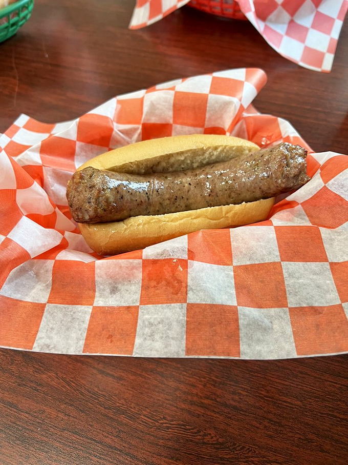 The Italian sausage &ndash; simple, unadorned, and perfect. Sometimes the classics need no embellishment to achieve greatness.