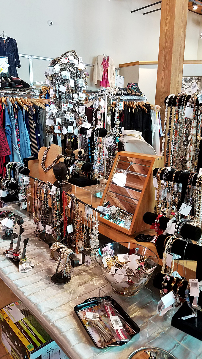 The jewelry display transforms accessory shopping from an expensive afterthought to an affordable art form &ndash; magpies and fashionistas equally delighted.