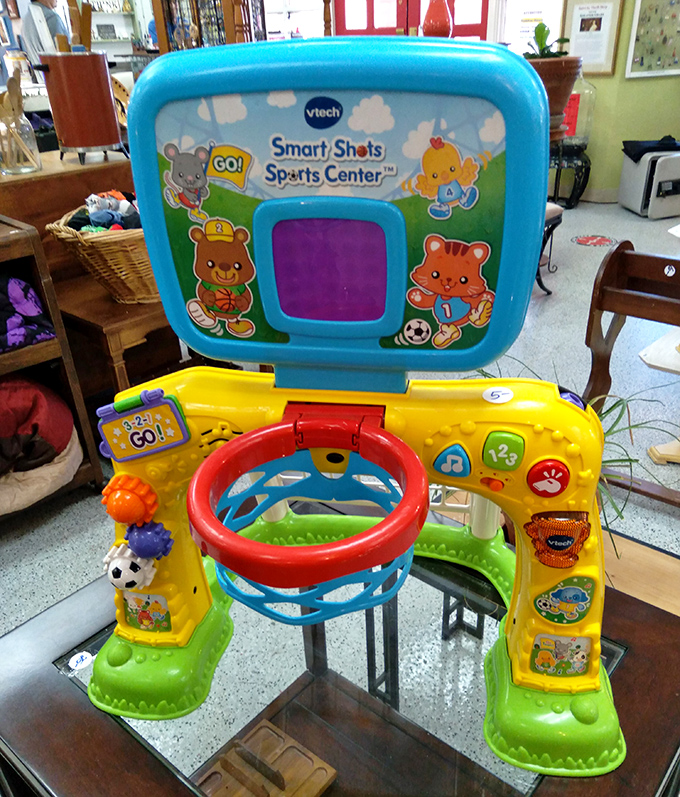 Childhood joy at thrift store prices—this VTech sports center promises hours of entertainment without the app store downloads.
