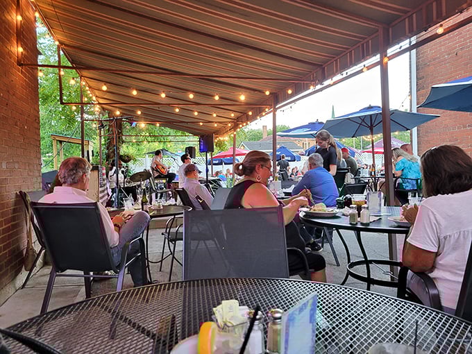 Summer evenings on the patio with live music&mdash;the soundtrack to memories in the making. Pure Ohio River magic. 