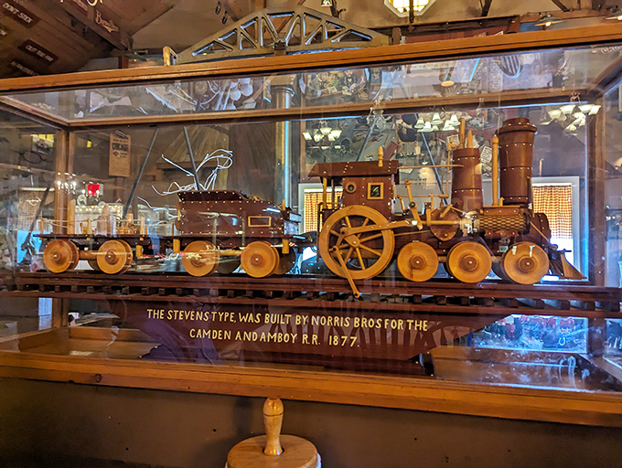 This meticulously crafted locomotive model reminds us that, like railroads, great restaurants connect people across distances. A beautiful piece of history.