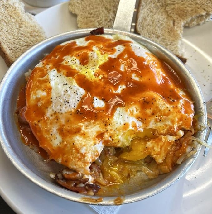 A skillet that's not messing around&mdash;eggs, potatoes, and enough savory goodness to fuel you through whatever the day throws your way.